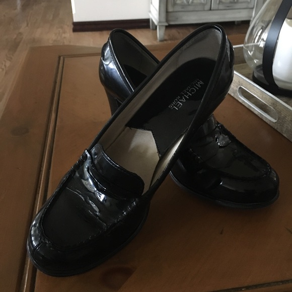 Michael Kors | Shoes | Michael Kors Ab2e Loafers With 3 Heel Black ...